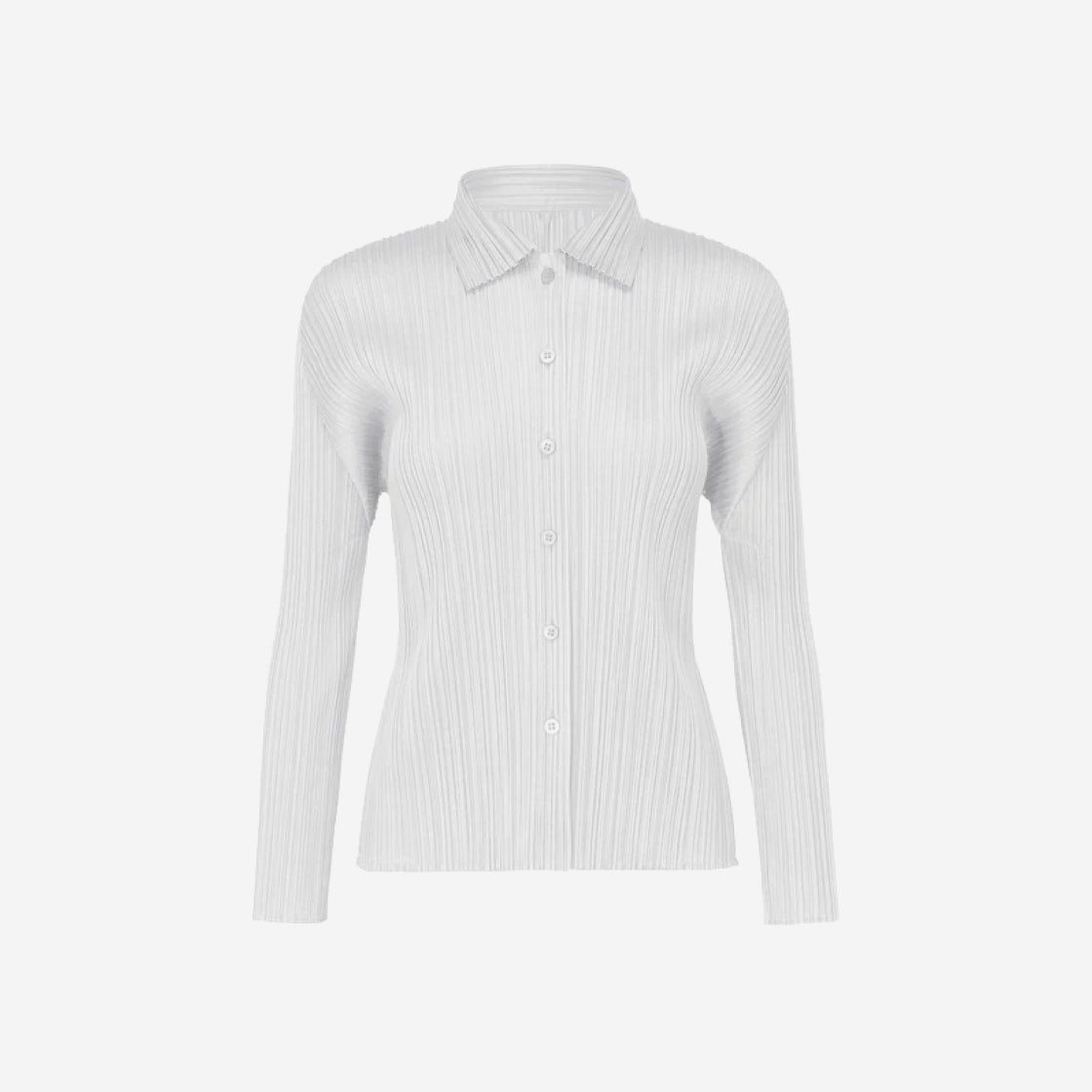 (W) 플리츠 플리즈 이세이 미야케 베이직 셔츠 라이트 그레이 | Pleats Please Issey Miyake | KREAM