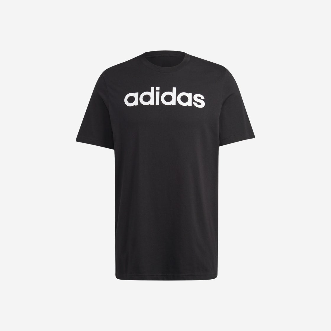 아디다스 에센셜 싱글 저지 라이너 자수 로고 티셔츠 블랙 - US 사이즈 | Adidas | KREAM