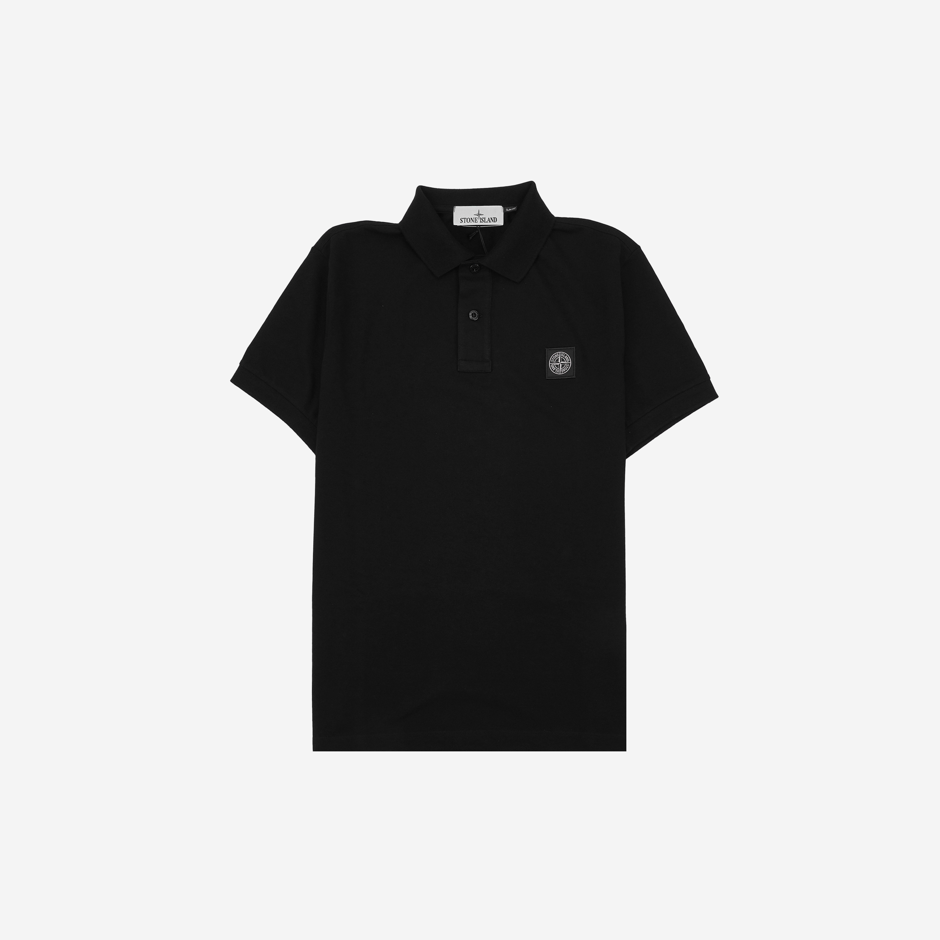스톤 아일랜드 2SC17 스트레치 코튼 피케 폴로 셔츠 블랙 - 23SS | KREAM