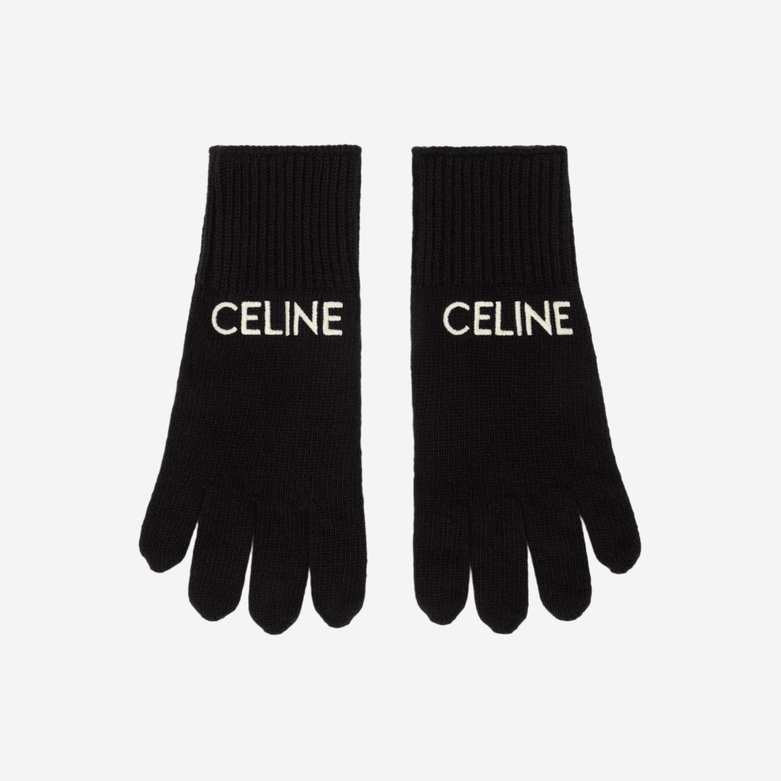 셀린느 립드 울 자수 글러브 블랙 | Celine | KREAM