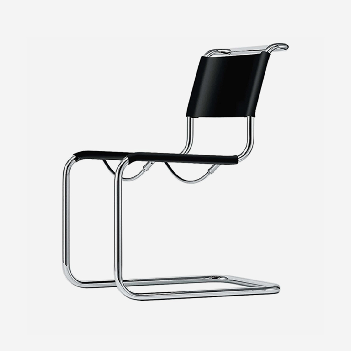 토넷 S 33 N 캔틸레버 체어 크롬 프레임 블랙 메쉬 | VAUT | KREAM