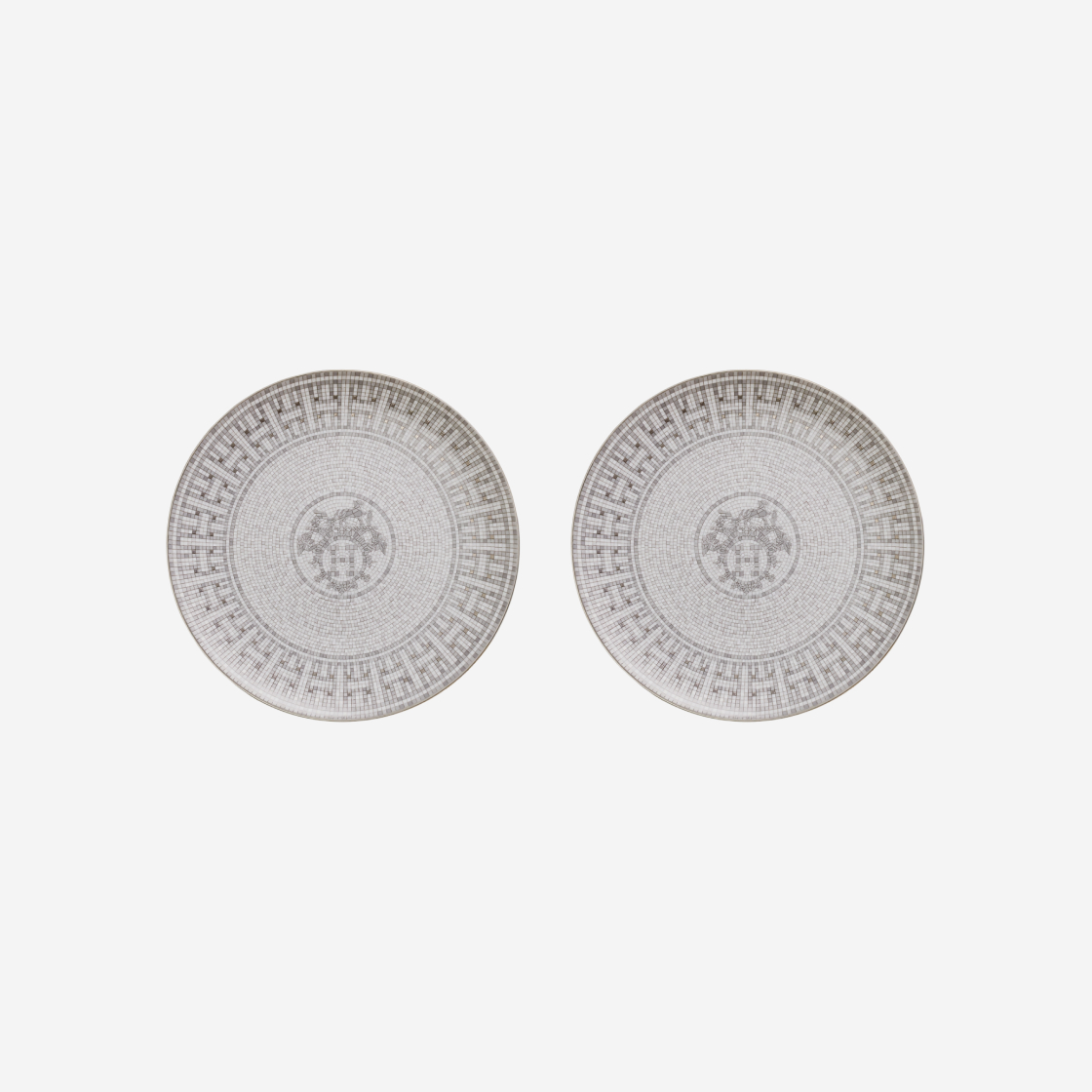 에르메스 모자이크 오 24 디저트 플레이트 플래티넘 (2개입) | Hermes | KREAM