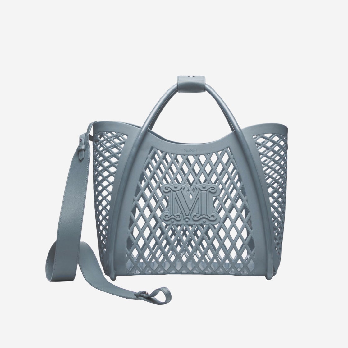 막스마라 마린 폴리 미디움 토트백 라이트 블루 Max Mara Kream