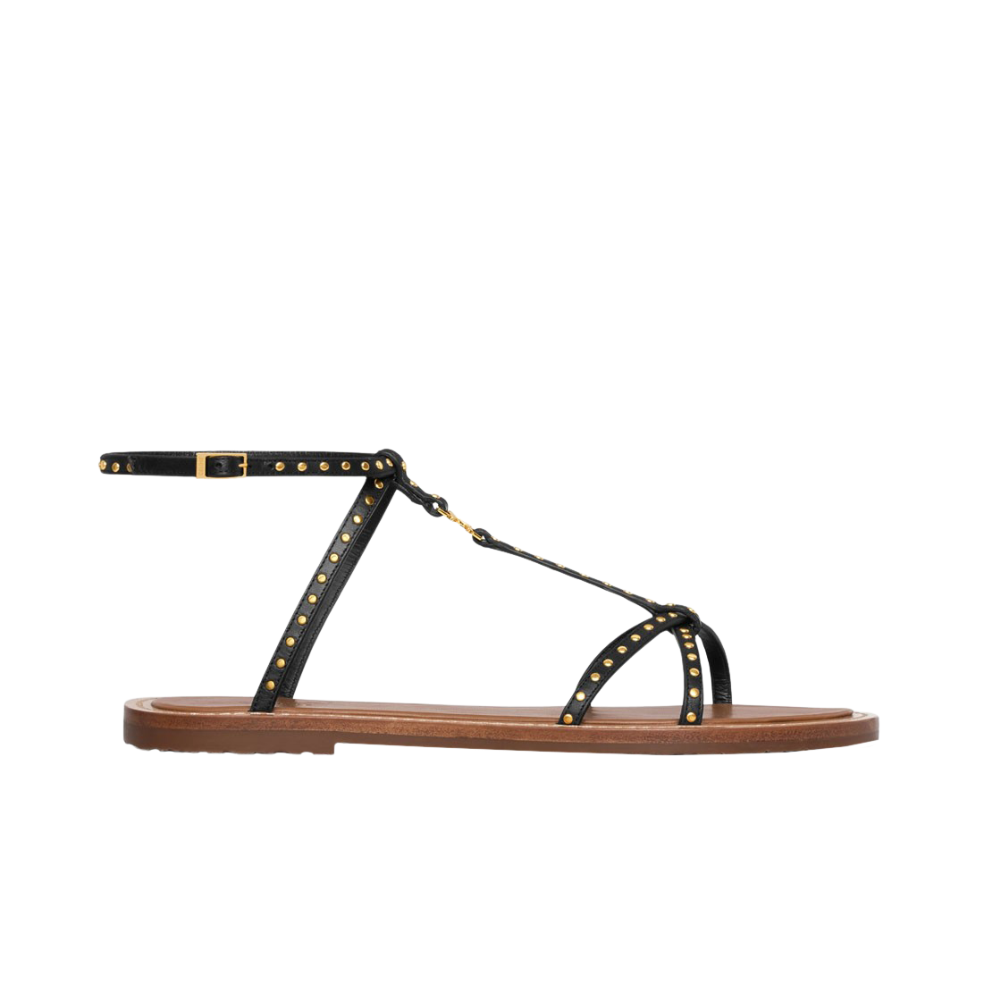 (W) 셀린느 스터드 베지탈 카프스킨 & 스터드 탈리아 플랫 샌들 블랙 | Celine | KREAM