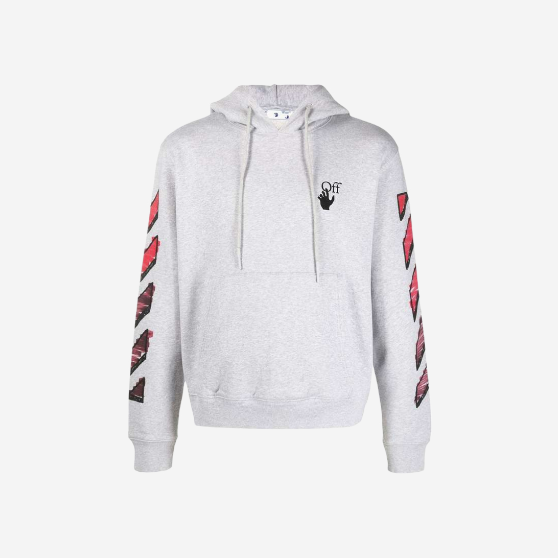 오프화이트 마커 슬림 후드 멜란지 그레이 | Off-White | KREAM