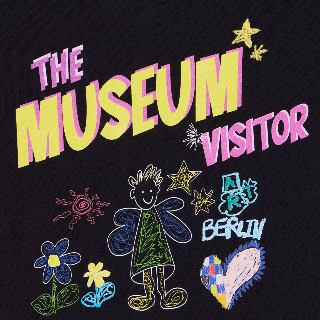 더뮤지엄비지터 우먼 푸티 프린티드 크롭 티셔츠 블랙 | The Museum Visitor | KREAM