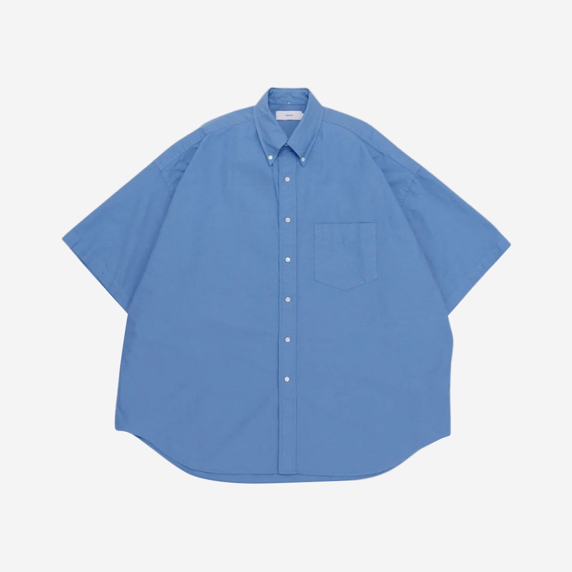 그라프페이퍼 옥스포드 숏슬리브 오버사이즈 B.D 셔츠 블루 | Graphpaper | KREAM