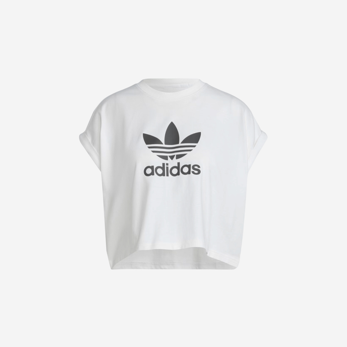 (W) 아디다스 아디컬러 클래식 숏 트레포일 티셔츠 화이트 - US 사이즈 | Adidas | KREAM