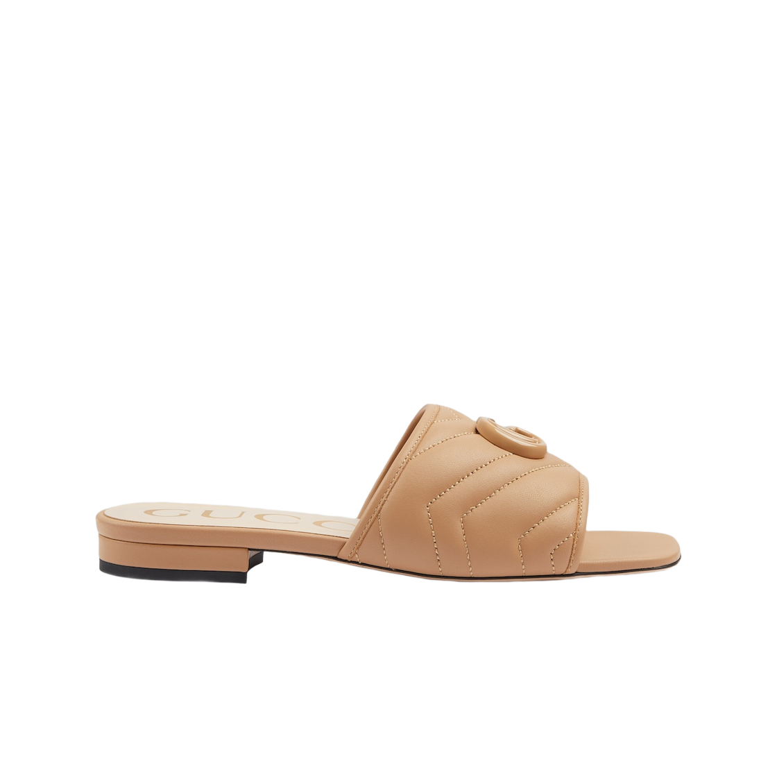 (W) 구찌 슬라이드 더블 G 베이지 레더 | Gucci | KREAM