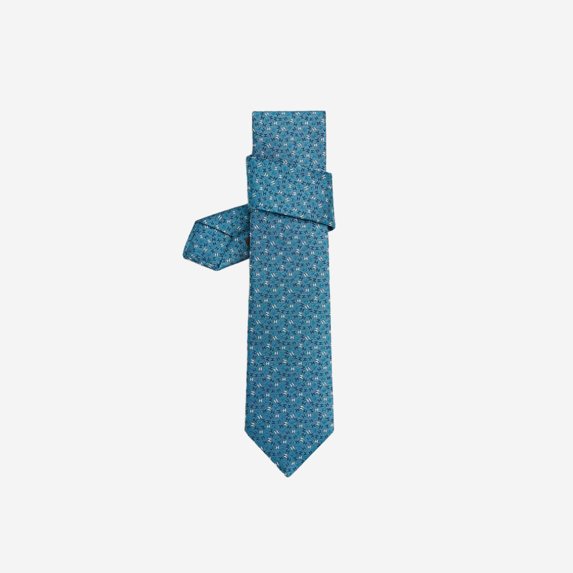 에르메스 타이 7 H 로브 듀 시어 타이 블루 아주르 마린 블랑 | Hermes | KREAM
