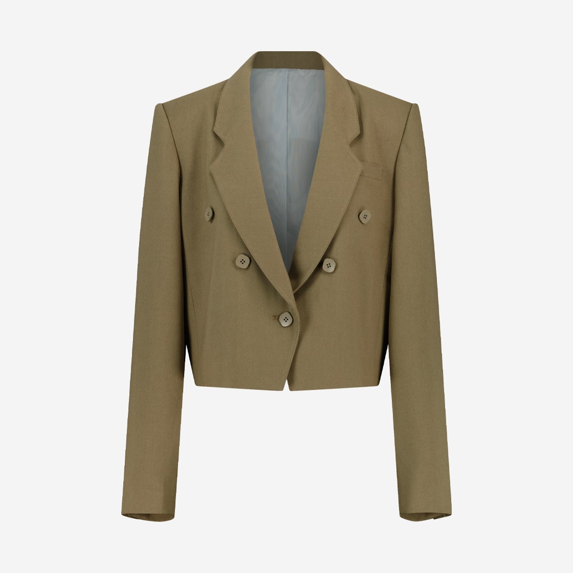 그린 버터 우먼 브이슬릿 스퀘어 버튼 크롭 자켓 베이지 | GREEN BUTTER | KREAM