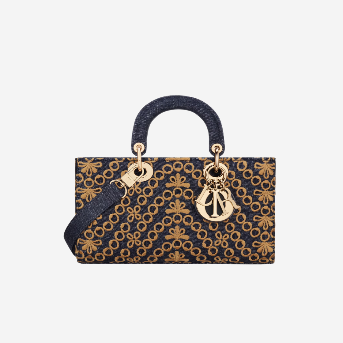 디올 미디움 레이디 D 조이 백 딥 블루 세인트 갤 데님 | Dior | KREAM