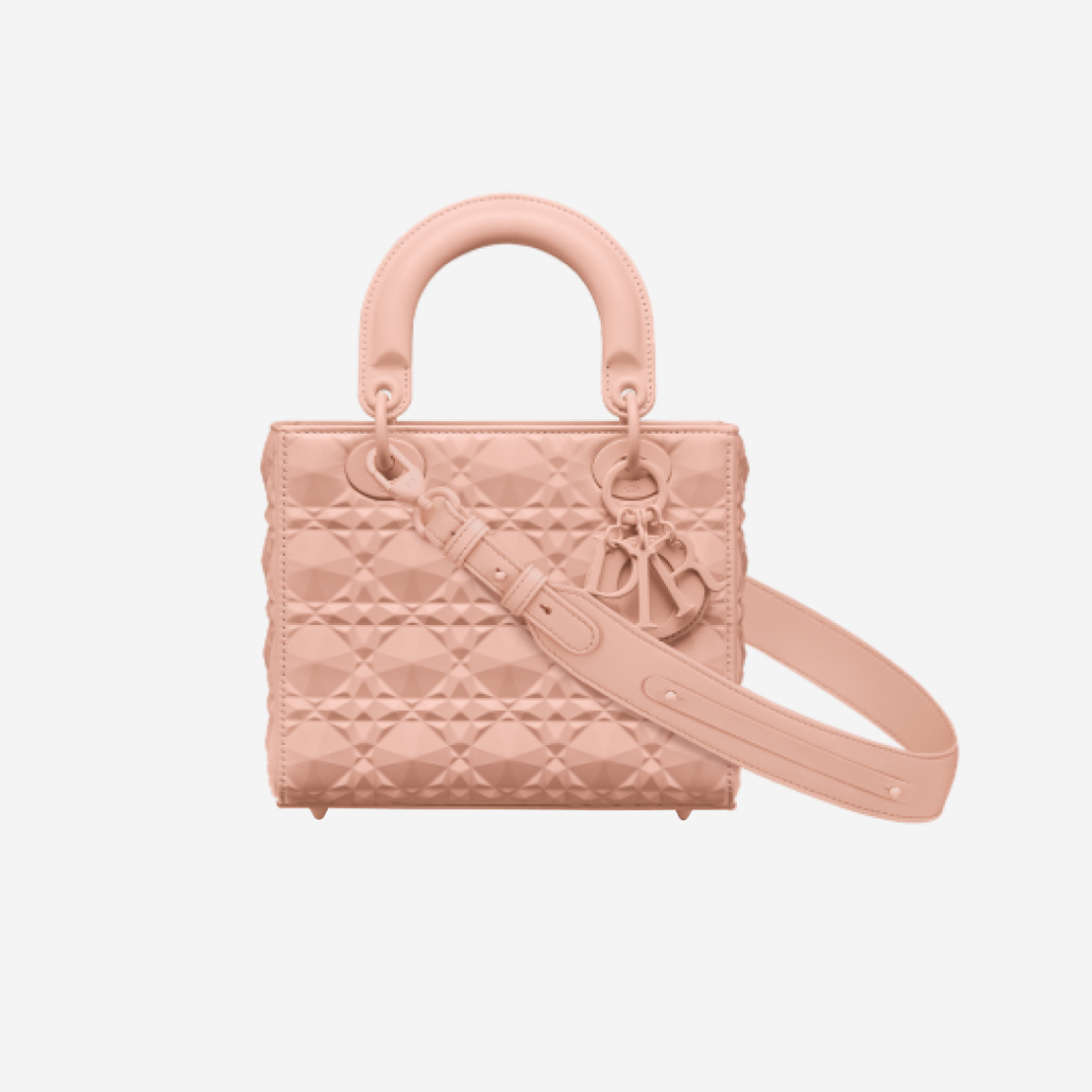 디올 스몰 레이디 백 마이 ABC디올 까나쥬 카프스킨 다이아몬드 모티프 로즈 드 방 | Dior | KREAM