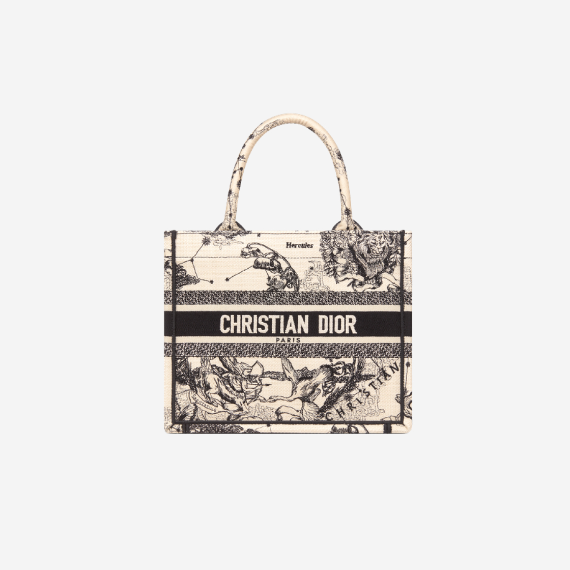 디올 스몰 북 토트백 트왈 드 주이 조디악 자수 라떼 블랙 | Dior | KREAM