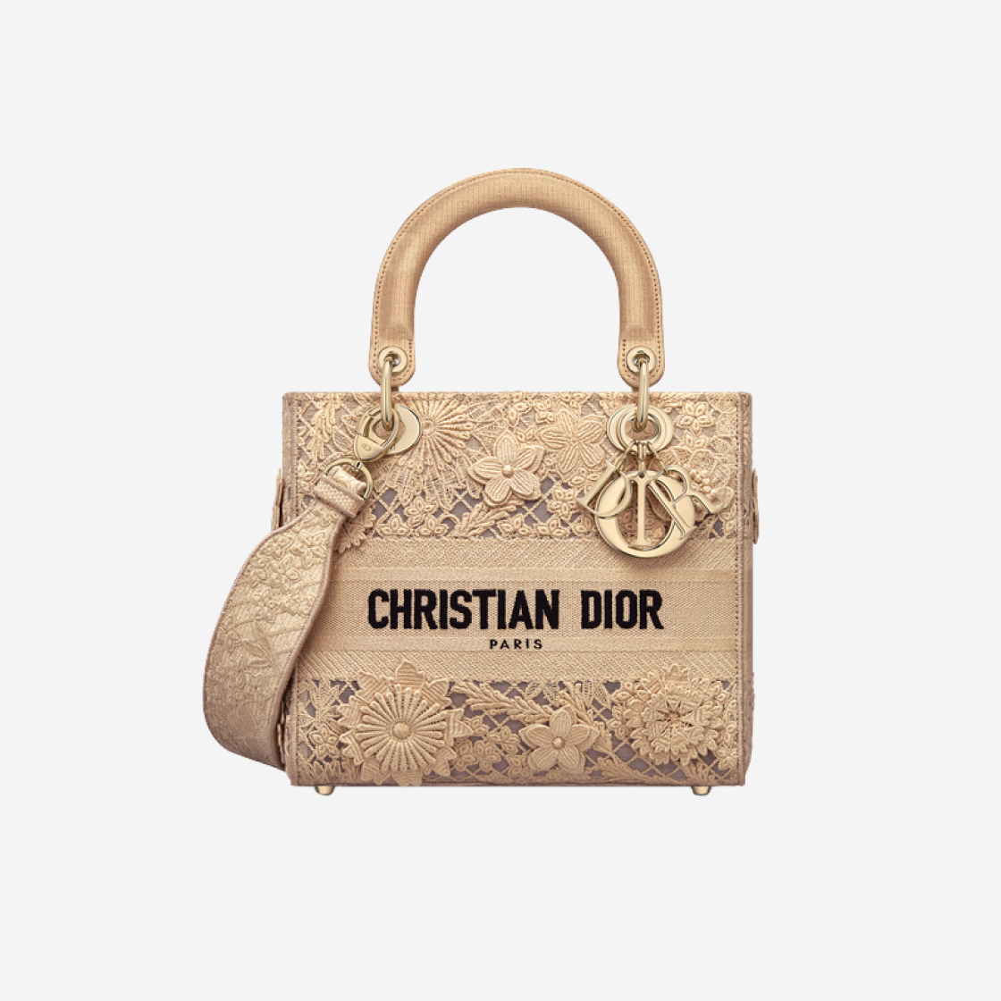 디올 미디움 레이디 D 라이트 백 D 레이스 자수 3D 마크라메 이펙트 내츄럴 | Dior | KREAM