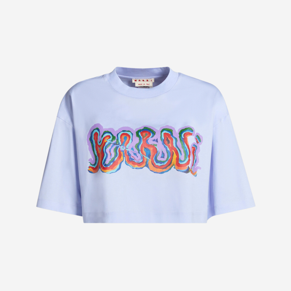 (W) 마르니 레인보우 프린트 저지 티셔츠 퍼플 | Marni | KREAM