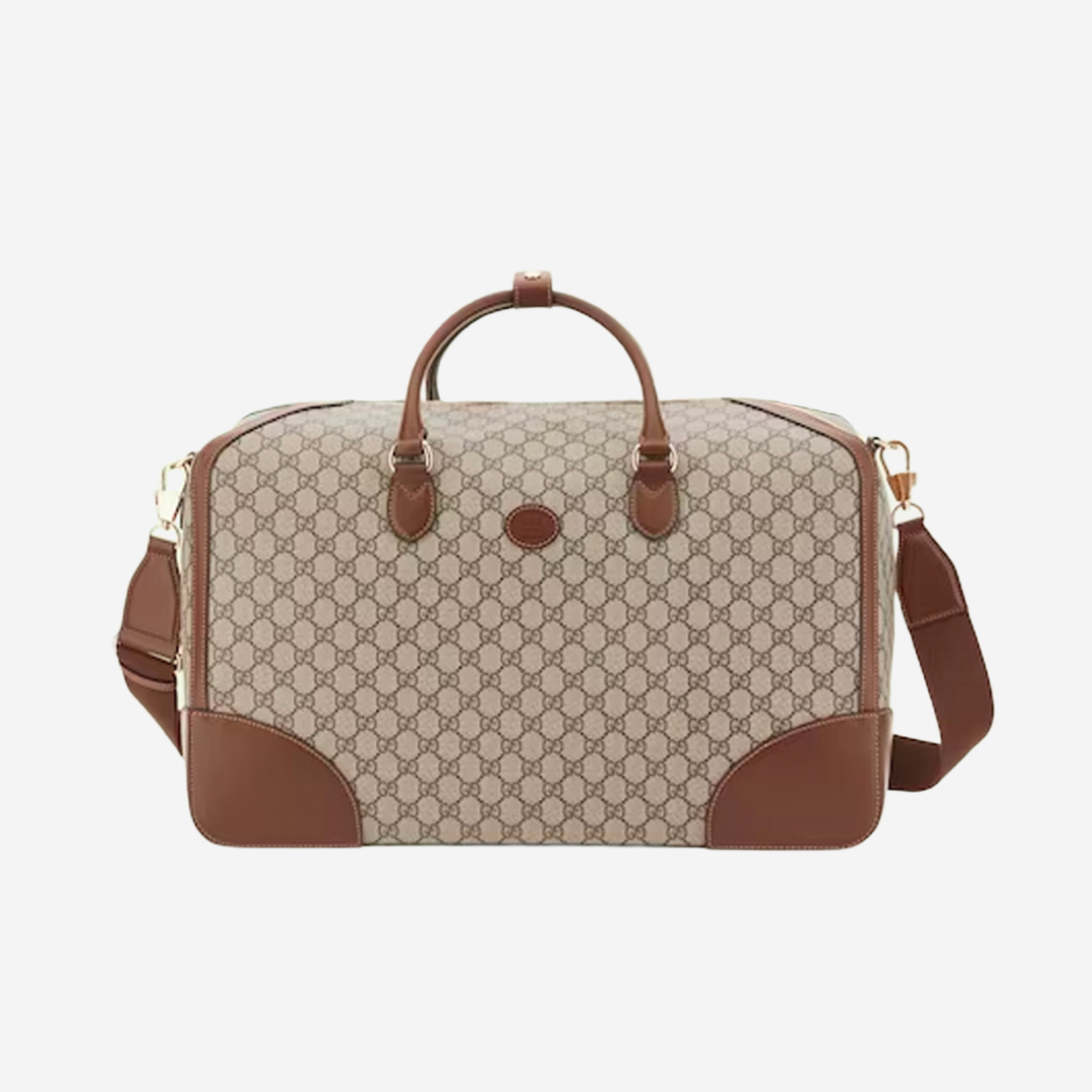 구찌 라지 더플백 인터로킹 G 베이지 에보니 GG 슈프림 | Gucci | KREAM