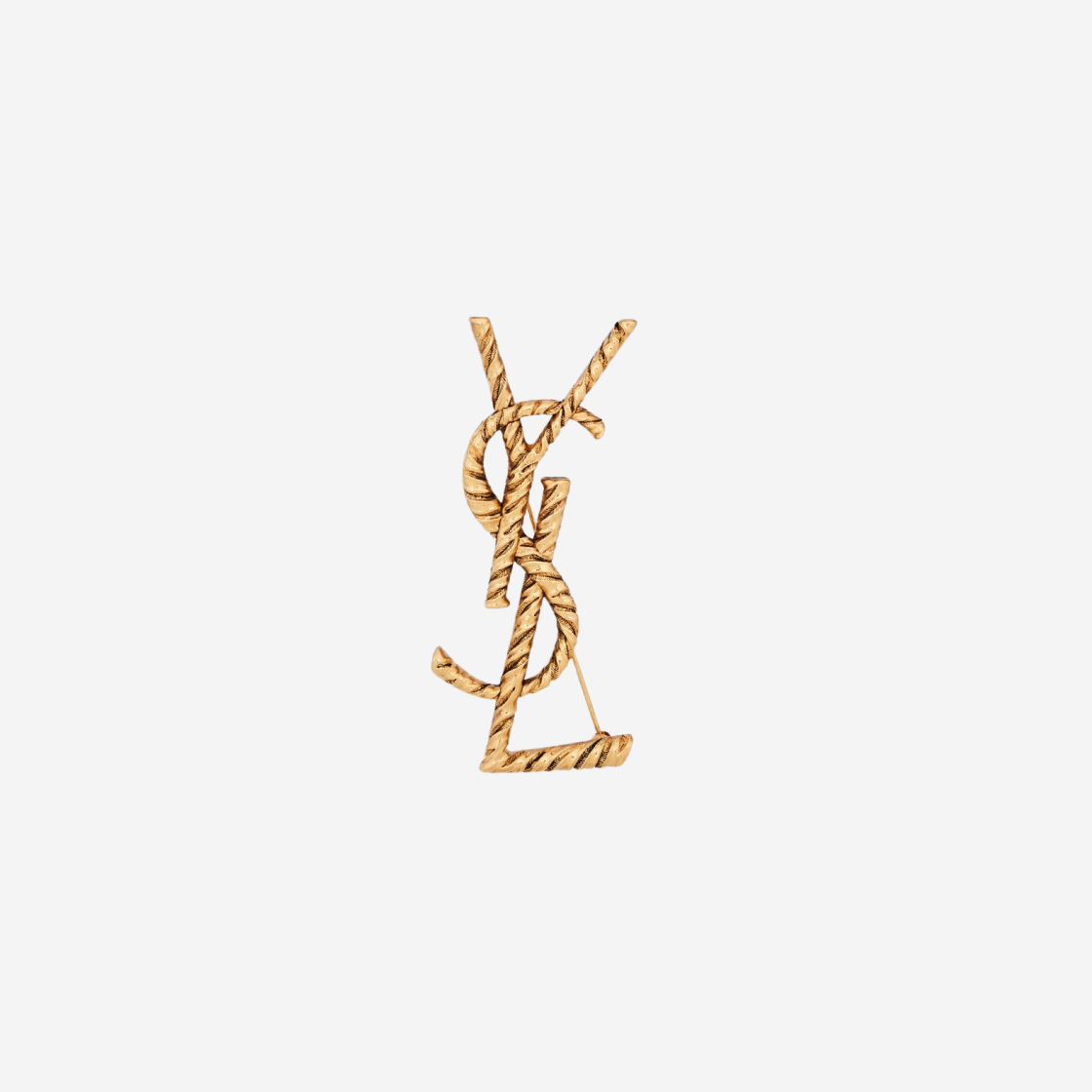 생로랑 오피움 YSL 트위스티드 브로치 메탈 골드 | Saint Laurent | KREAM