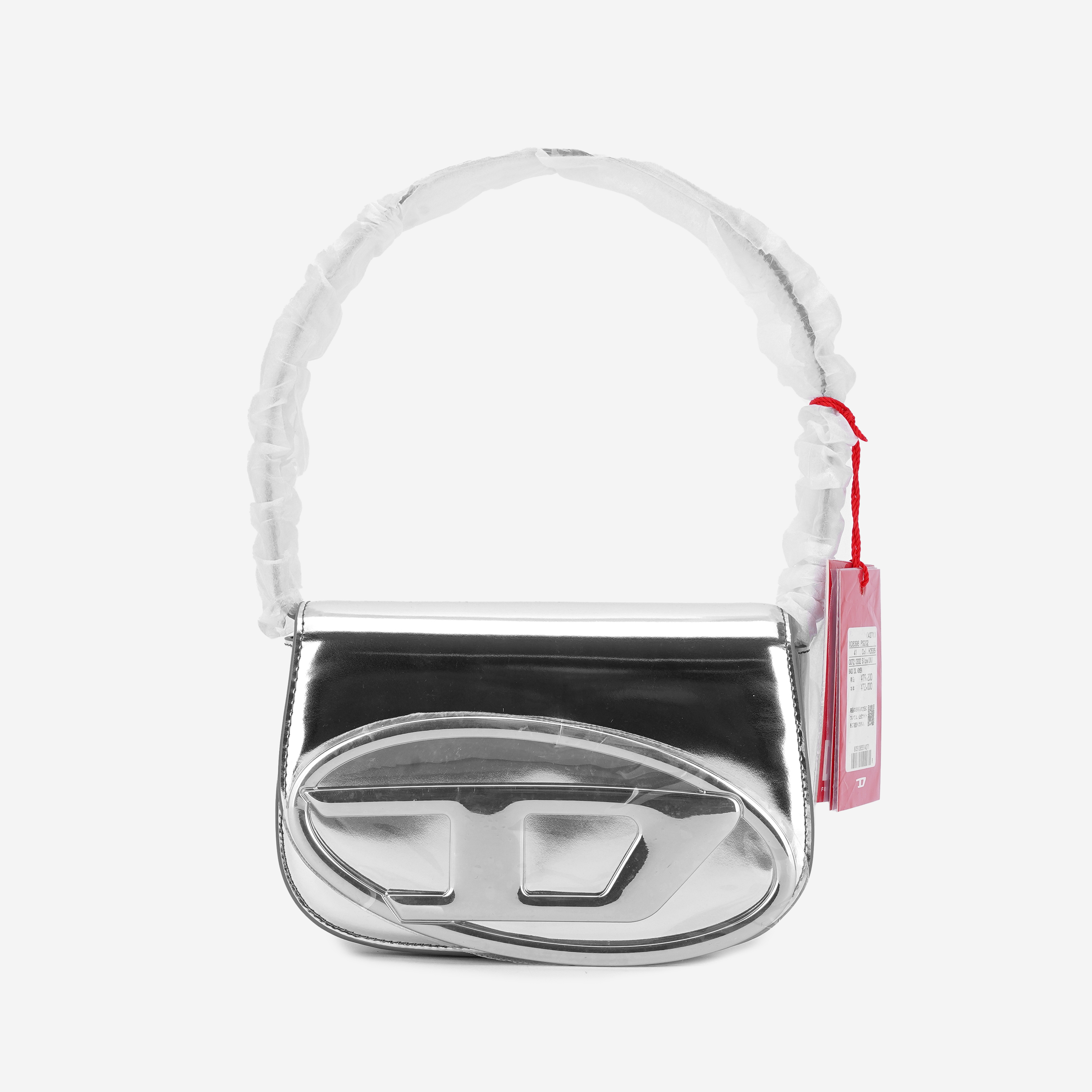 디젤 1DR 숄더백 인 미러드 레더 실버 | KREAM