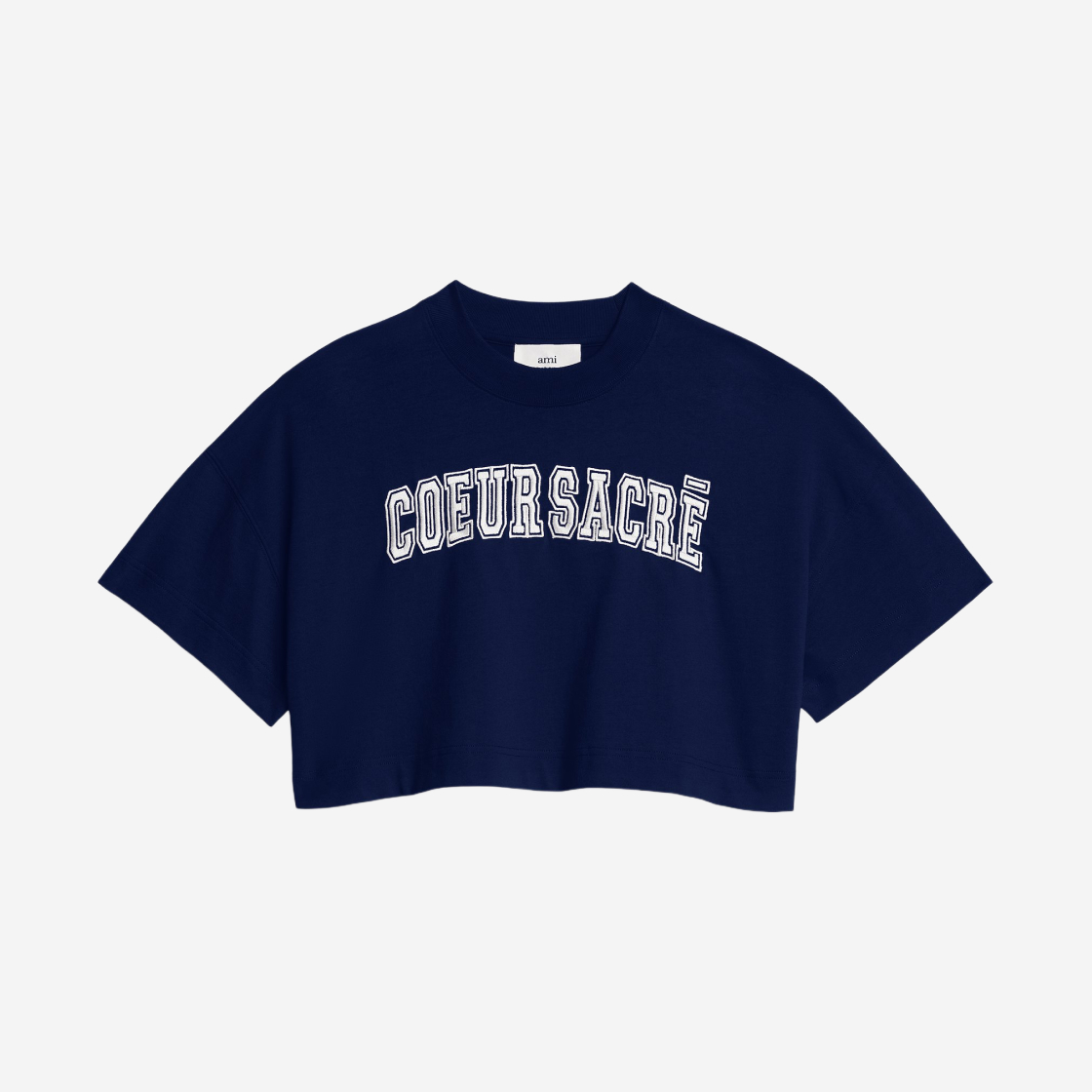 (W) 아미 크롭 꾀흐 사크레 티셔츠 노틱 블루 | AMI | KREAM
