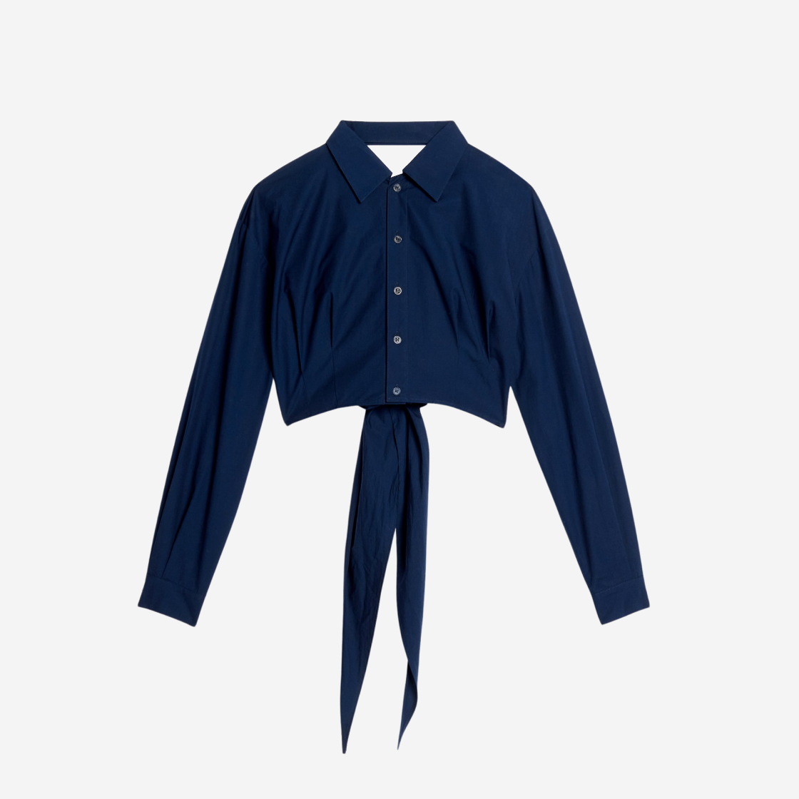 (W) 아미 크롭 랩어라운드 셔츠 노틱 블루 | AMI | KREAM