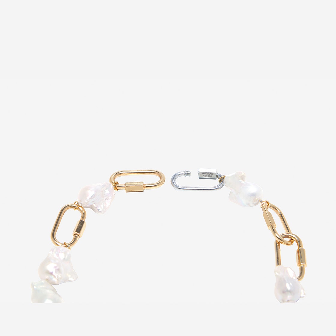 포트레이트 리포트 피그말리온 펄 볼드 체인 네클리스 골드 실버 | PORTRAIT REPORT | KREAM