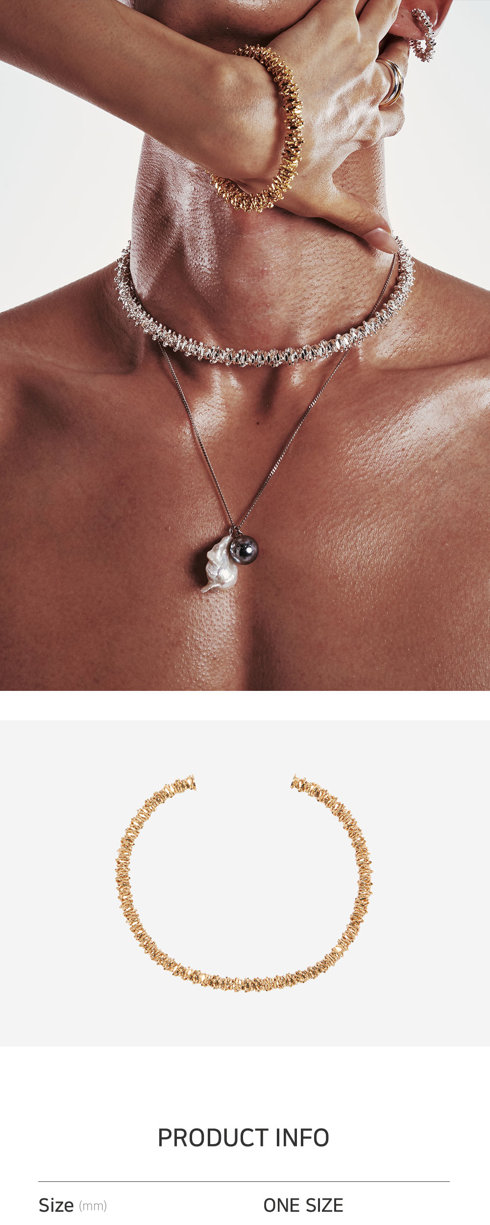 포트레이트 리포트 브로큰 스태츄 오픈 링 네클리스 골드 | PORTRAIT REPORT | KREAM