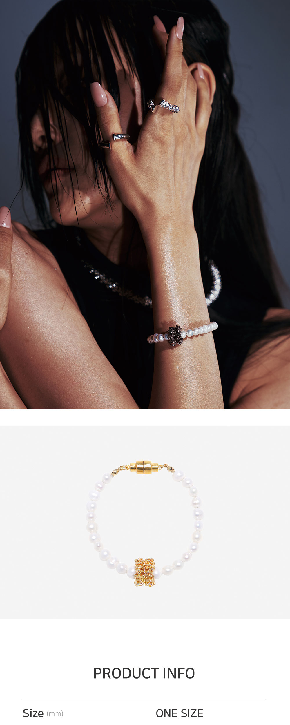 포트레이트 리포트 브로큰 스태츄 펄 브레이슬릿 골드 | PORTRAIT REPORT | KREAM