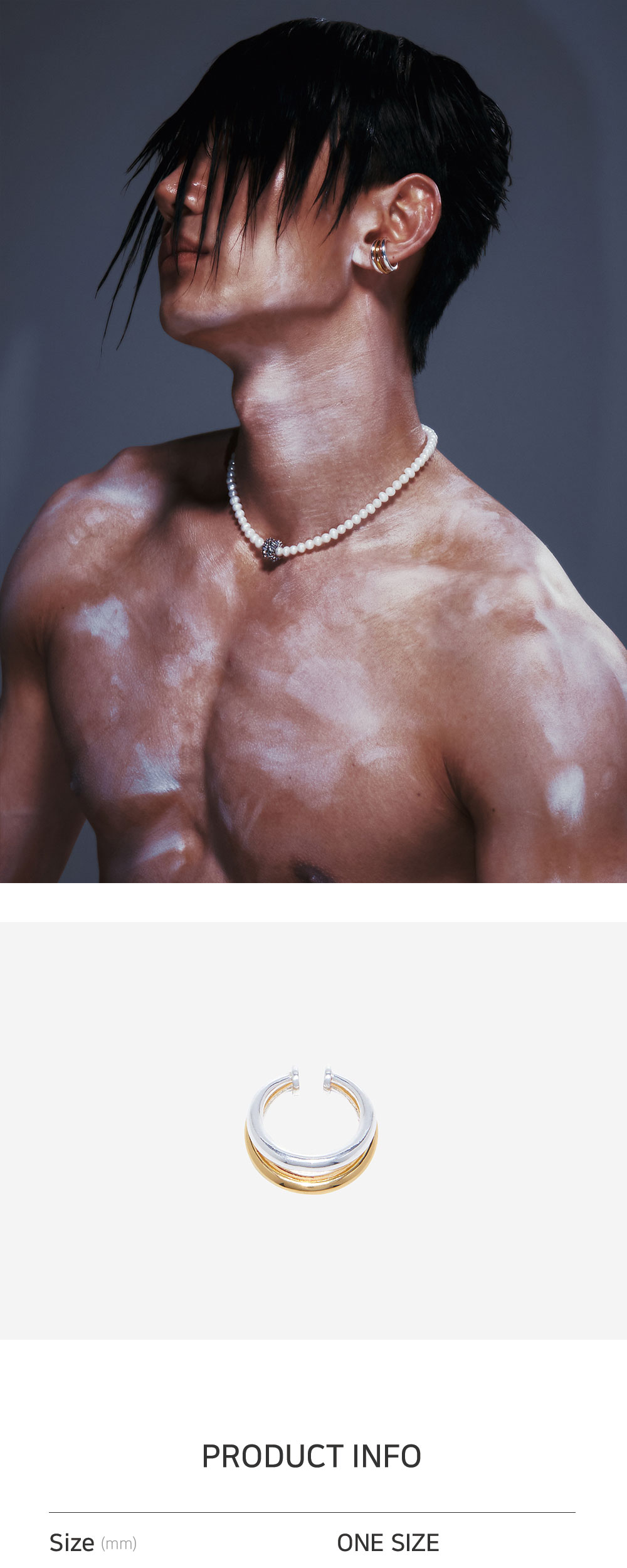 포트레이트 리포트 3 웨이 원피스 이어 커프 실버골드 | PORTRAIT REPORT | KREAM