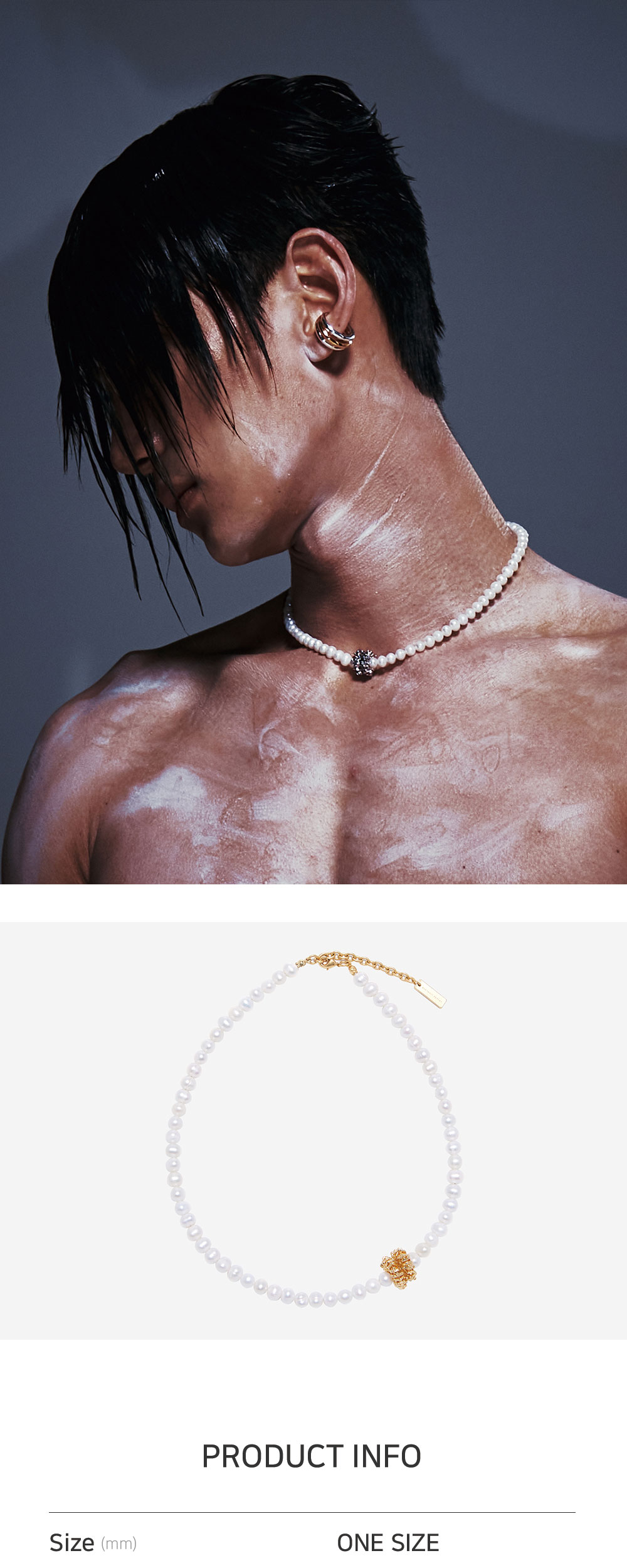 포트레이트 리포트 브로큰 스태츄 펄 네클리스 골드 | PORTRAIT REPORT | KREAM