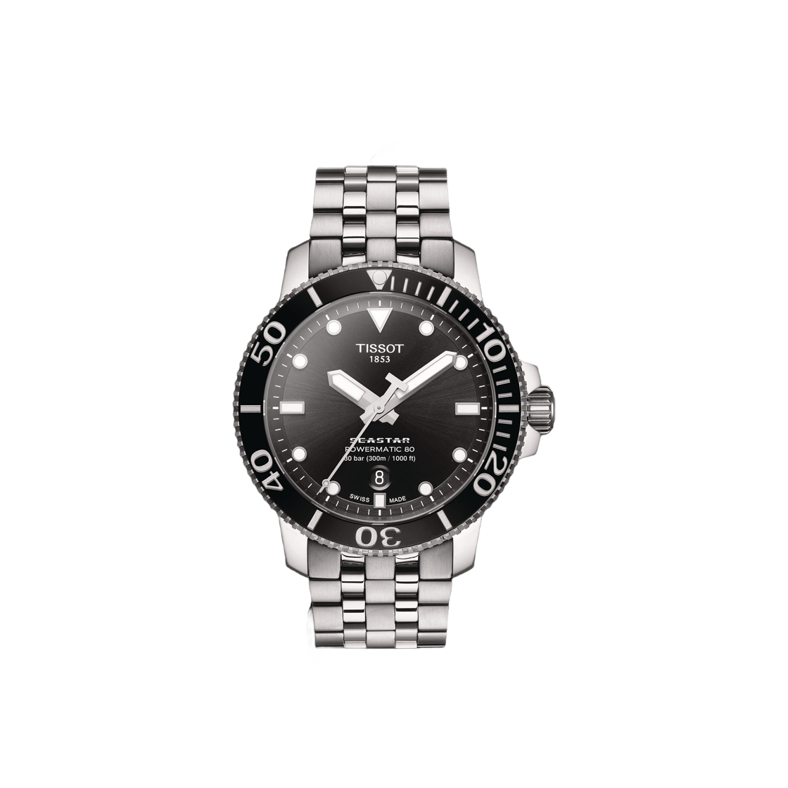 티쏘 씨스타 1000 파워매틱 80 43mm 스틸 블랙 | Tissot | KREAM