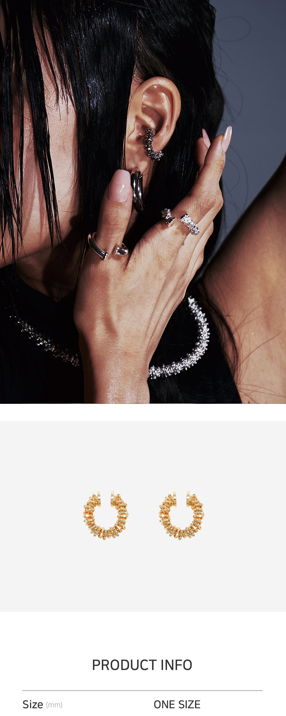 포트레이트 리포트 브로큰 스태츄 미니 이어 커프 골드 | PORTRAIT REPORT | KREAM