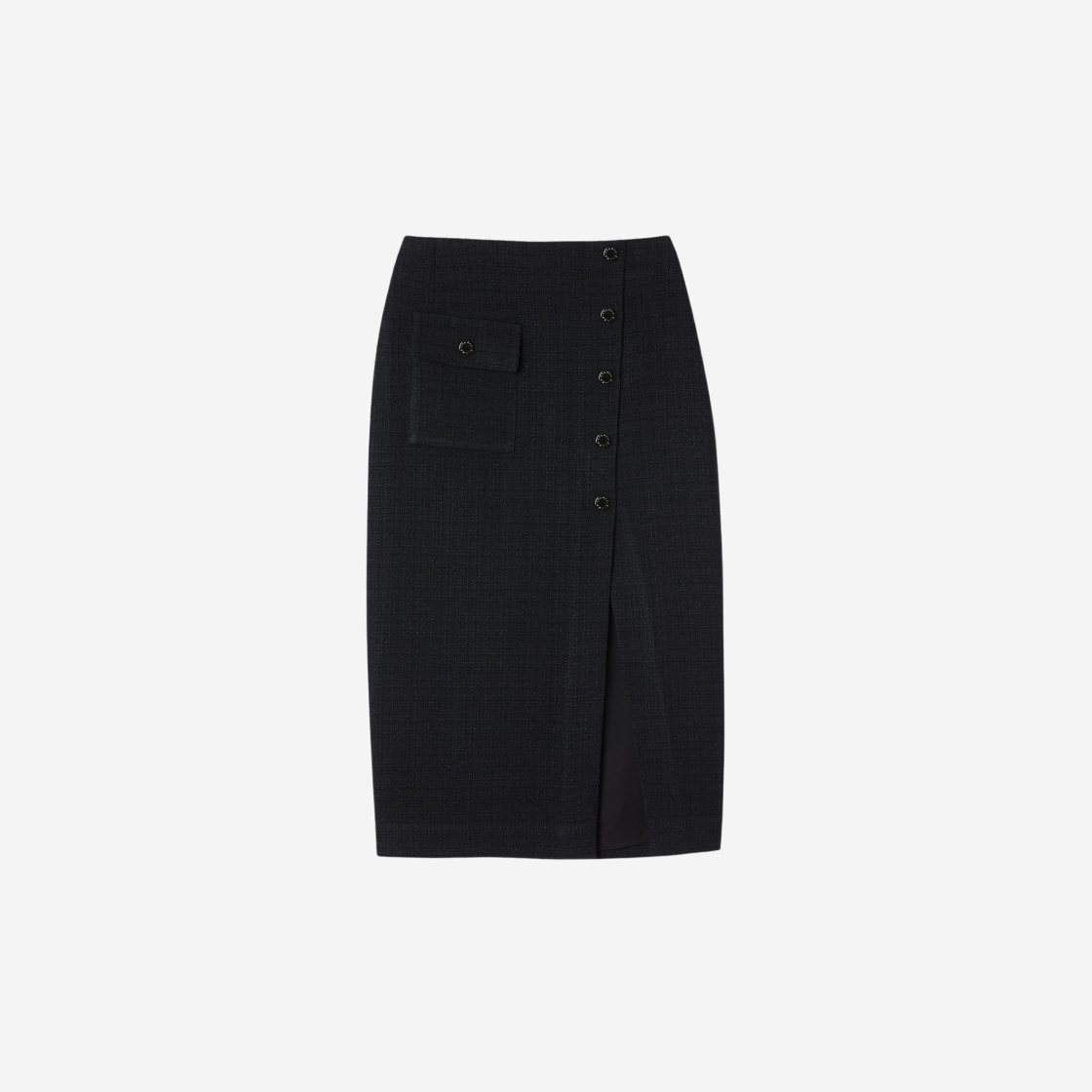 (W) 산드로 트위드 미디 스커트 블랙 | Sandro | KREAM