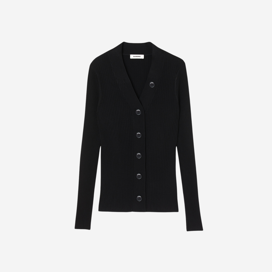 (W) 산드로 볼드 버튼 니트 가디건 블랙 | Sandro | KREAM