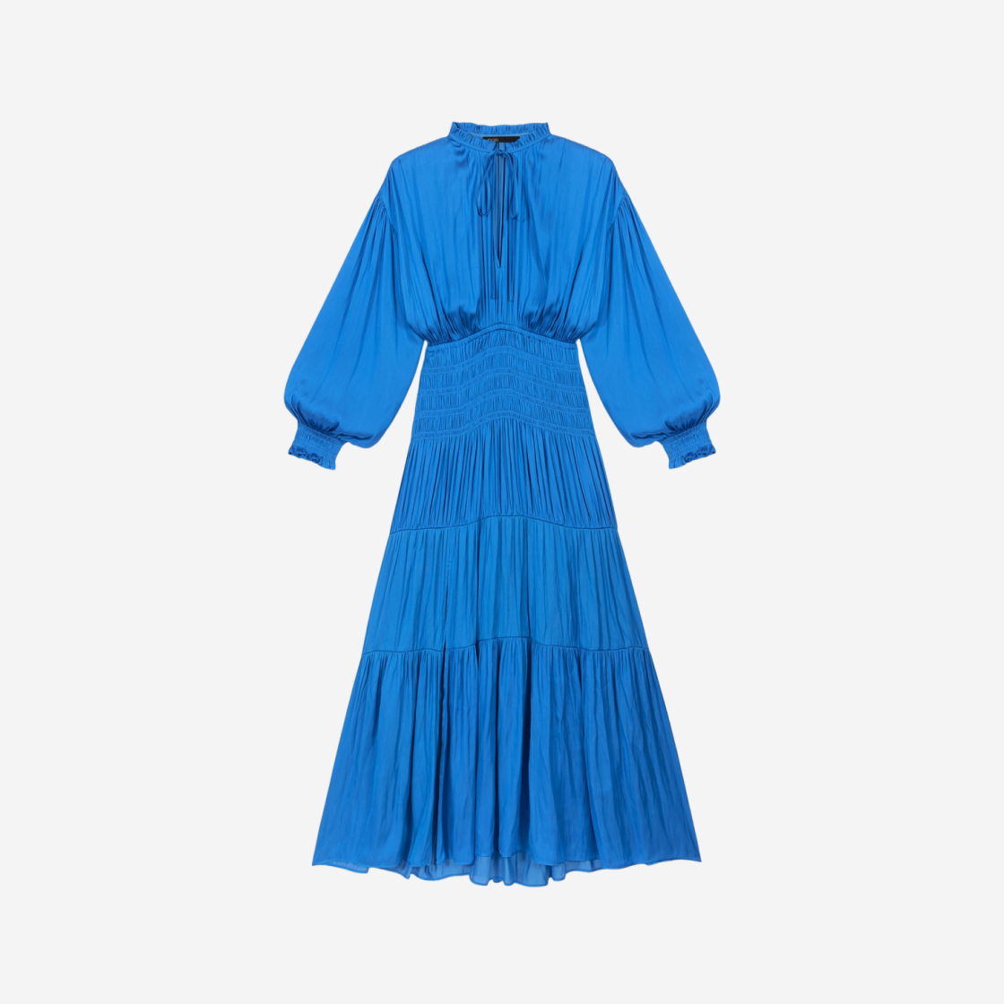 (W) 마쥬 롱 사티니 드레스 블루 | Maje | KREAM