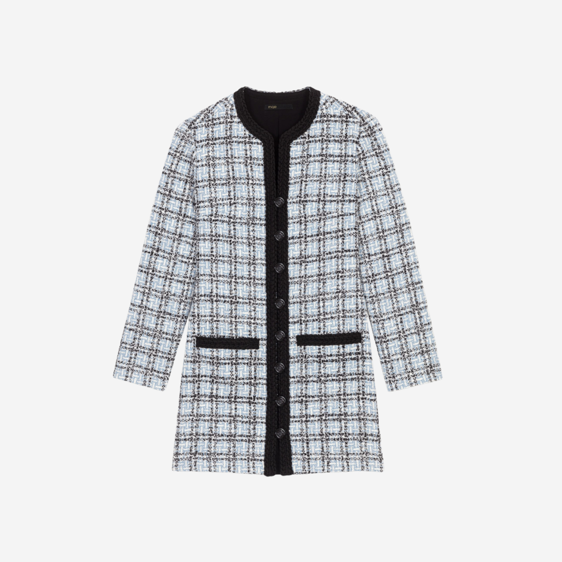 (W) 마쥬 트위드 이펙트 드레스 블루 | Maje | KREAM