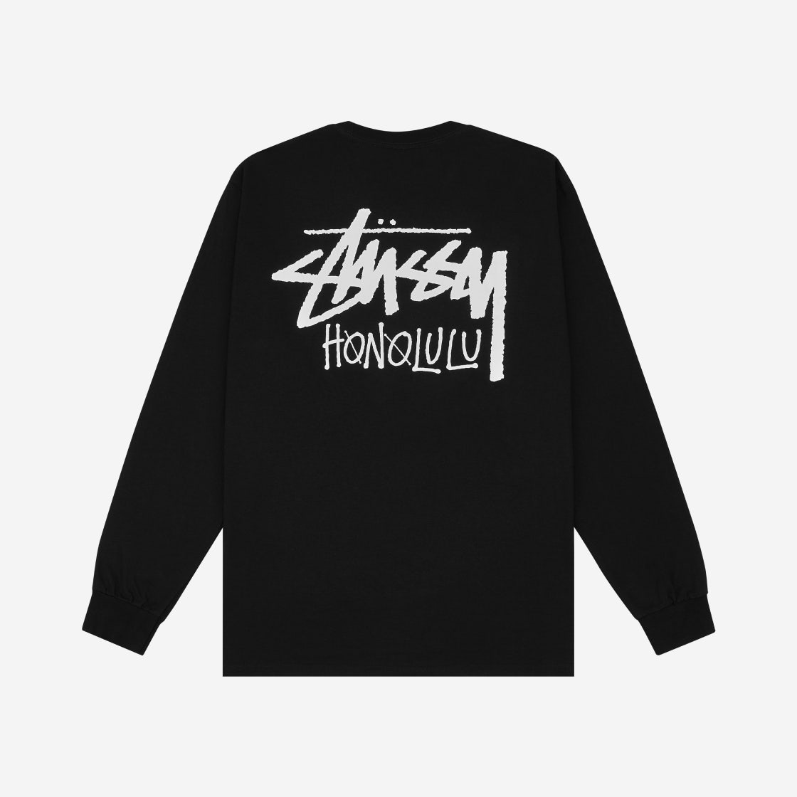 스투시 스탁 호놀룰루 롱슬리브 티셔츠 블랙 Stussy Kream