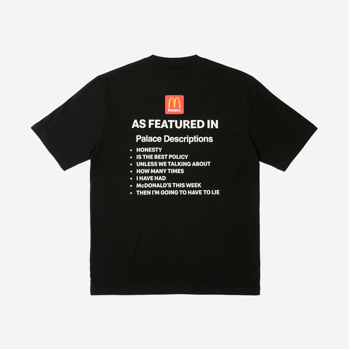팔라스 x 맥도날드 디스크립션 티셔츠 1 블랙 - 23FW | Palace | KREAM