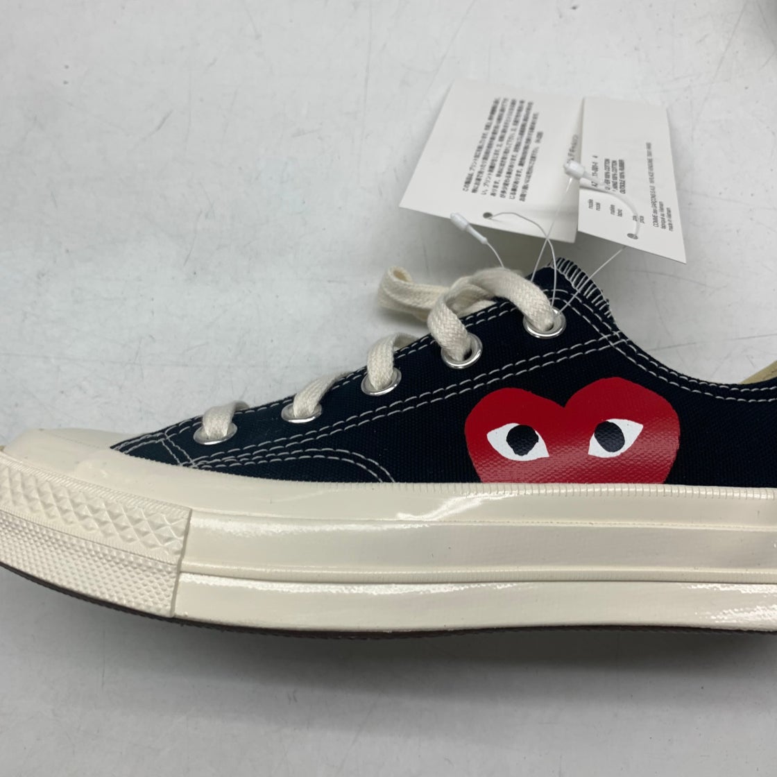 컨버스 x 플레이 꼼데가르송 척 70 로우 블랙 | KREAM