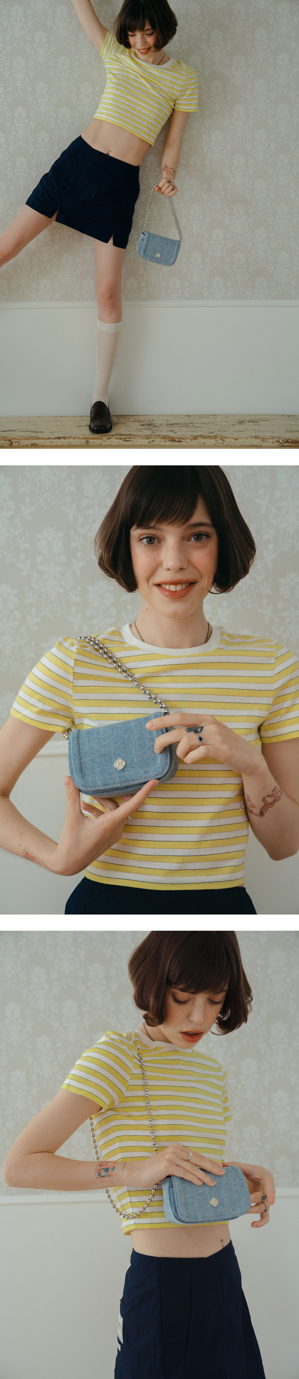 히어리 우먼 포피 체인 미니 백 데님 | Heeari | KREAM