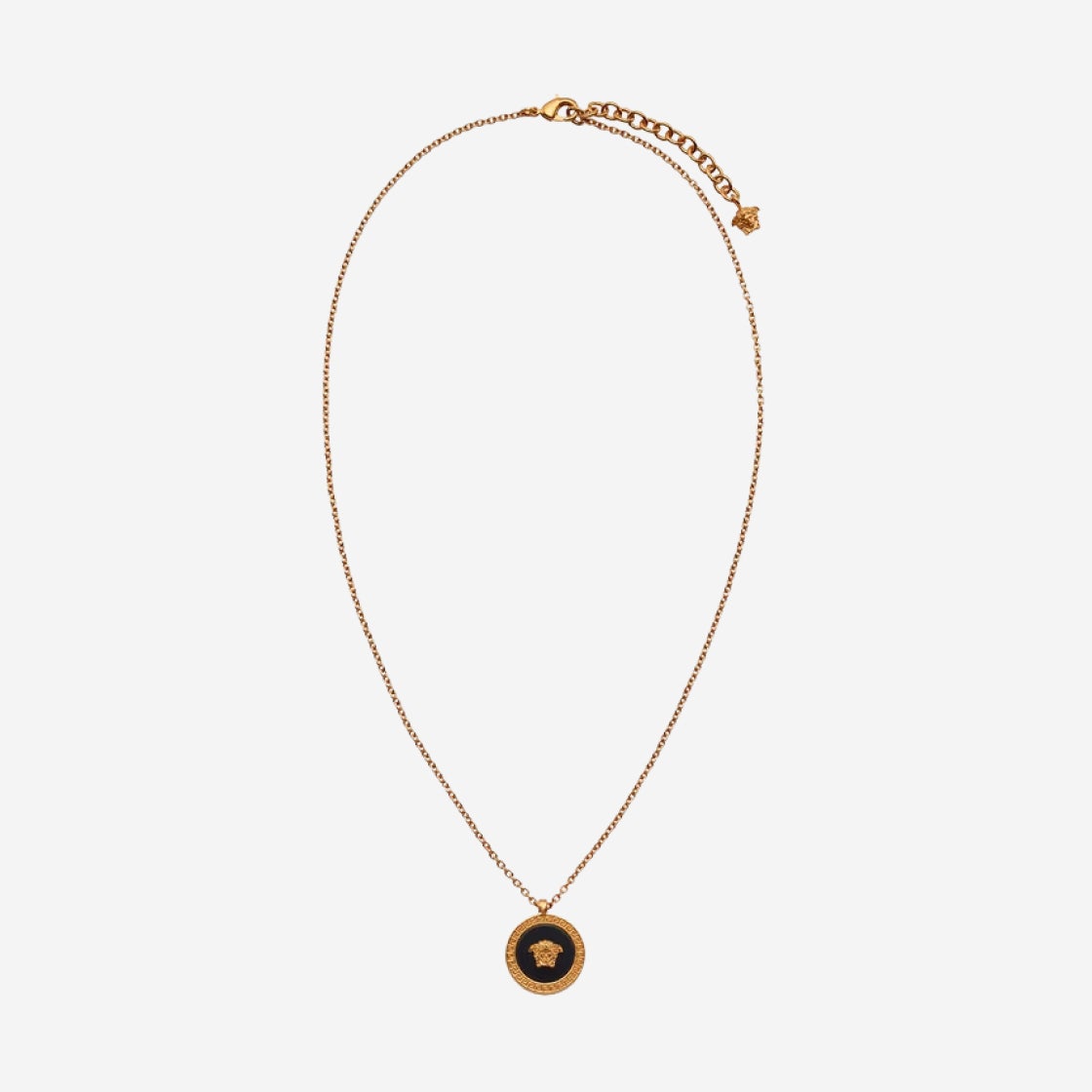 베르사체 에나멜 메두사 네클리스 블랙 골드 Versace Kream