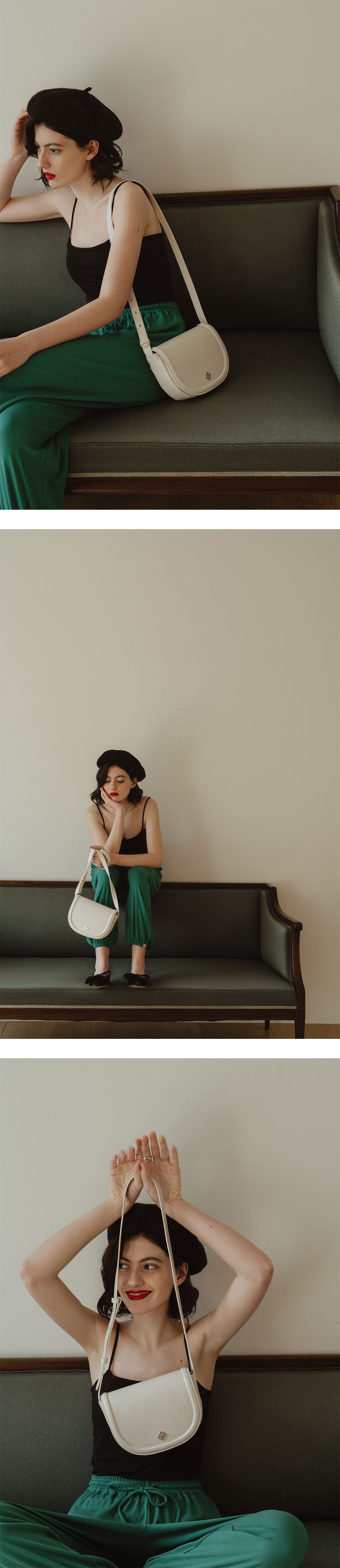 히어리 우먼 달리아 하프 문 백 아이보리 | Heeari | KREAM