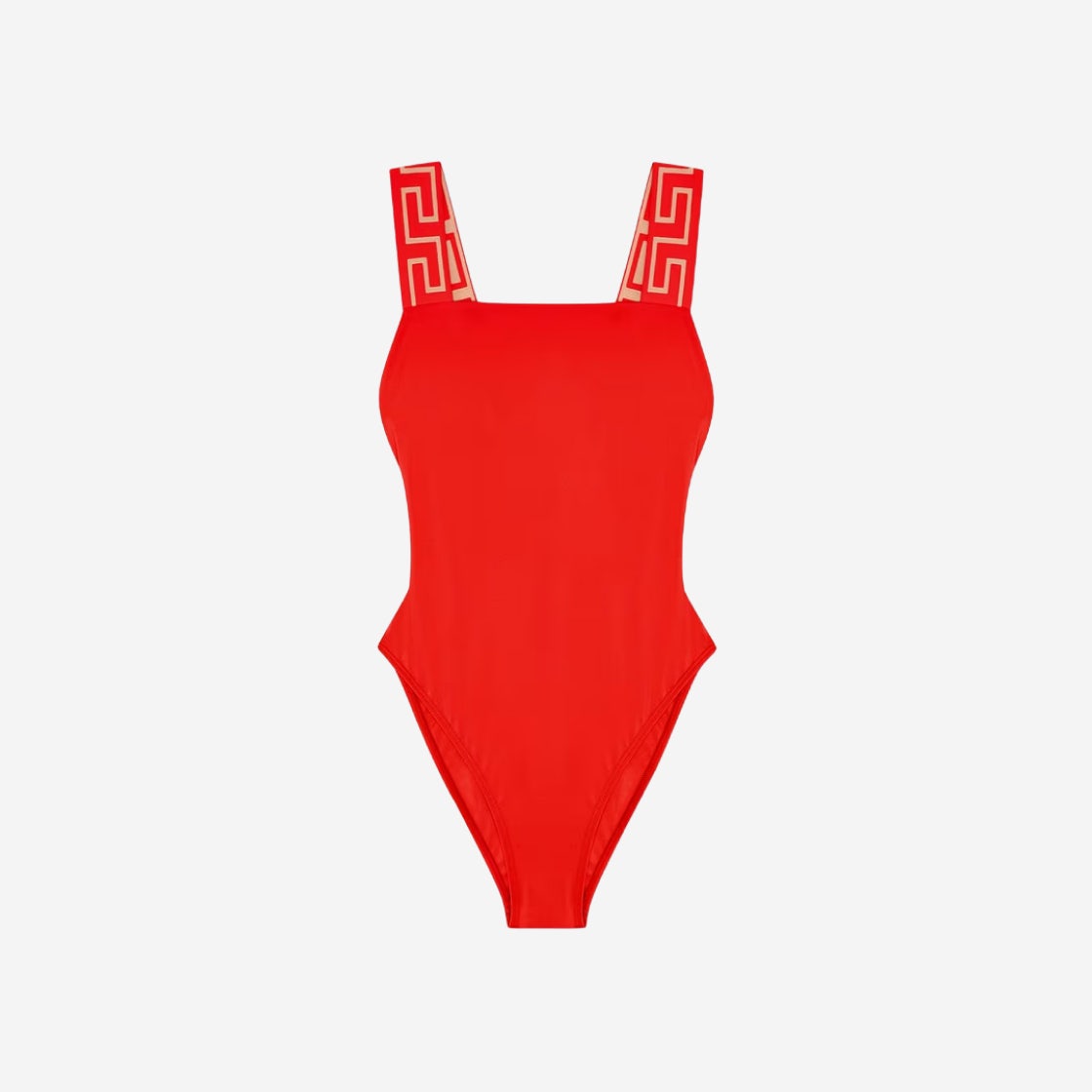 (W) 베르사체 그레카 보더 원피스 스윔수트 레드 | Versace | KREAM