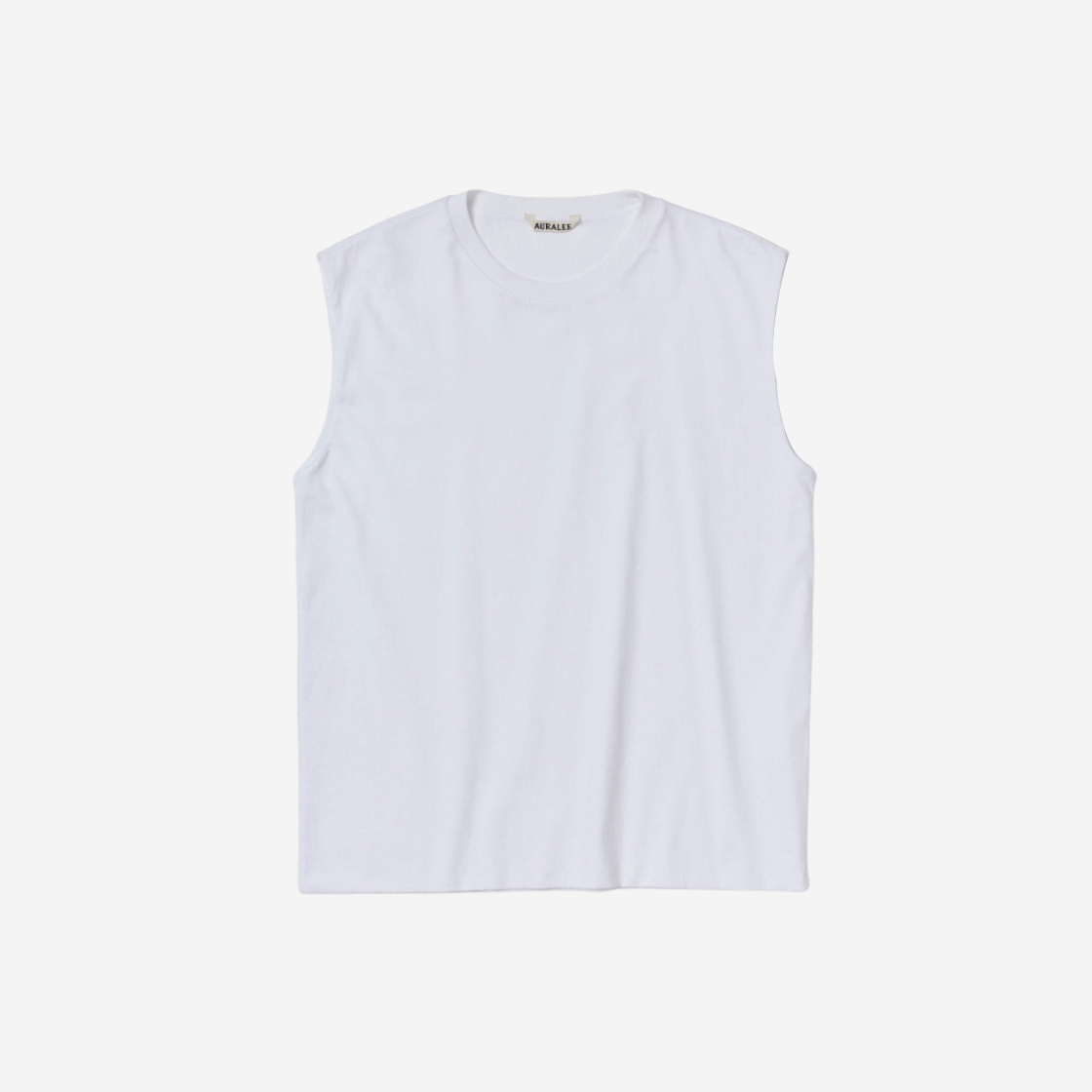 (W) 오라리 오가닉 코튼 하이 게이지 저지 슬리브리스 화이트 - 23SS | Auralee | KREAM