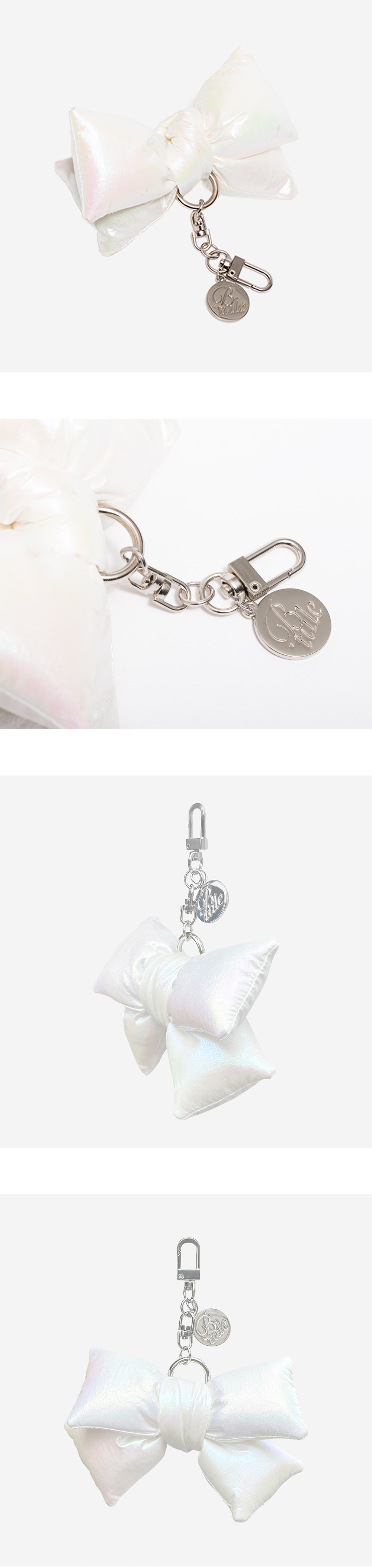 블루밍테일 패디드 리본 키링 화이트 | Bloomingtale | KREAM