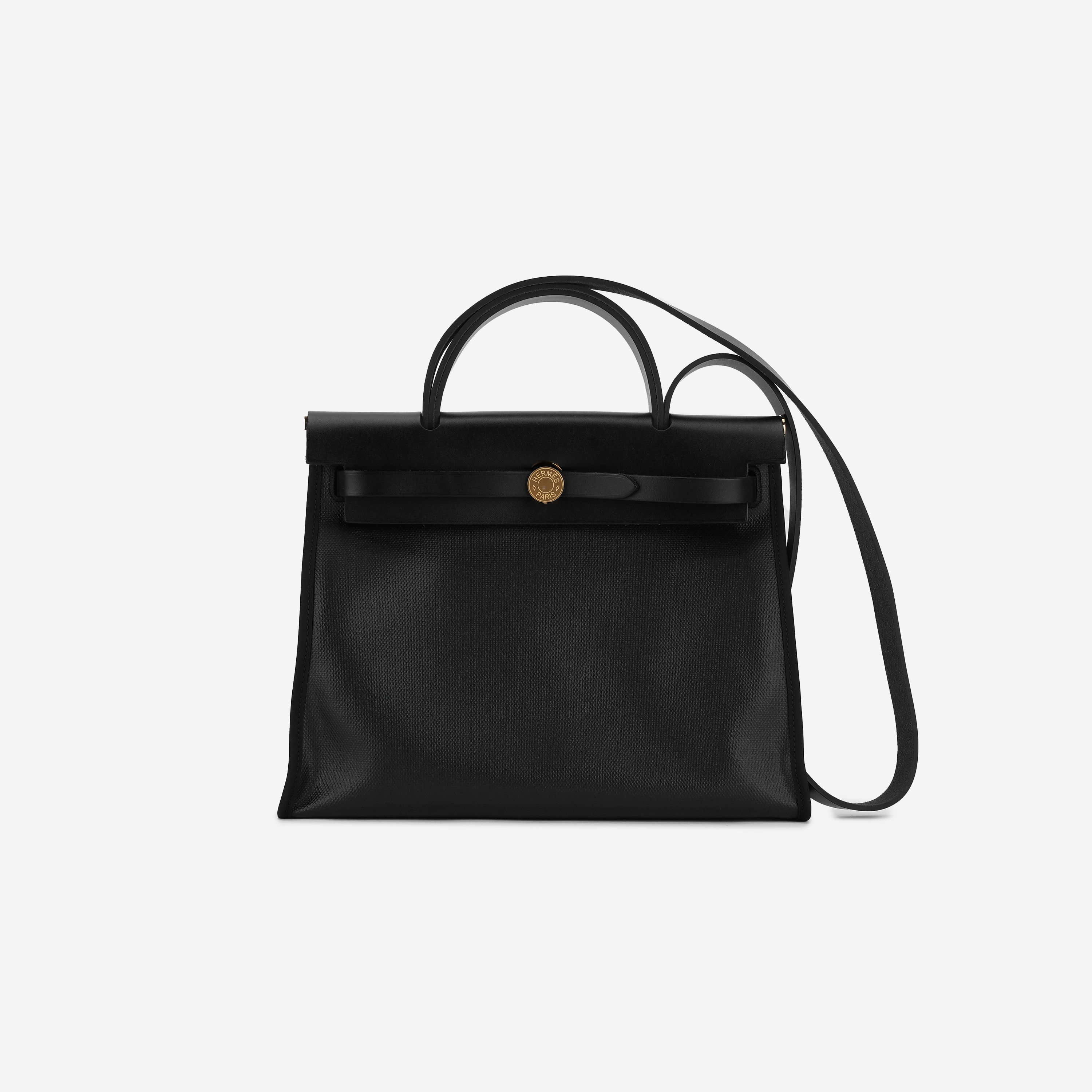 에르메스 에르백 집 31 백 셀리에 H 베를린 캔버스 & 골드 하드웨어 누아 에크류 | KREAM