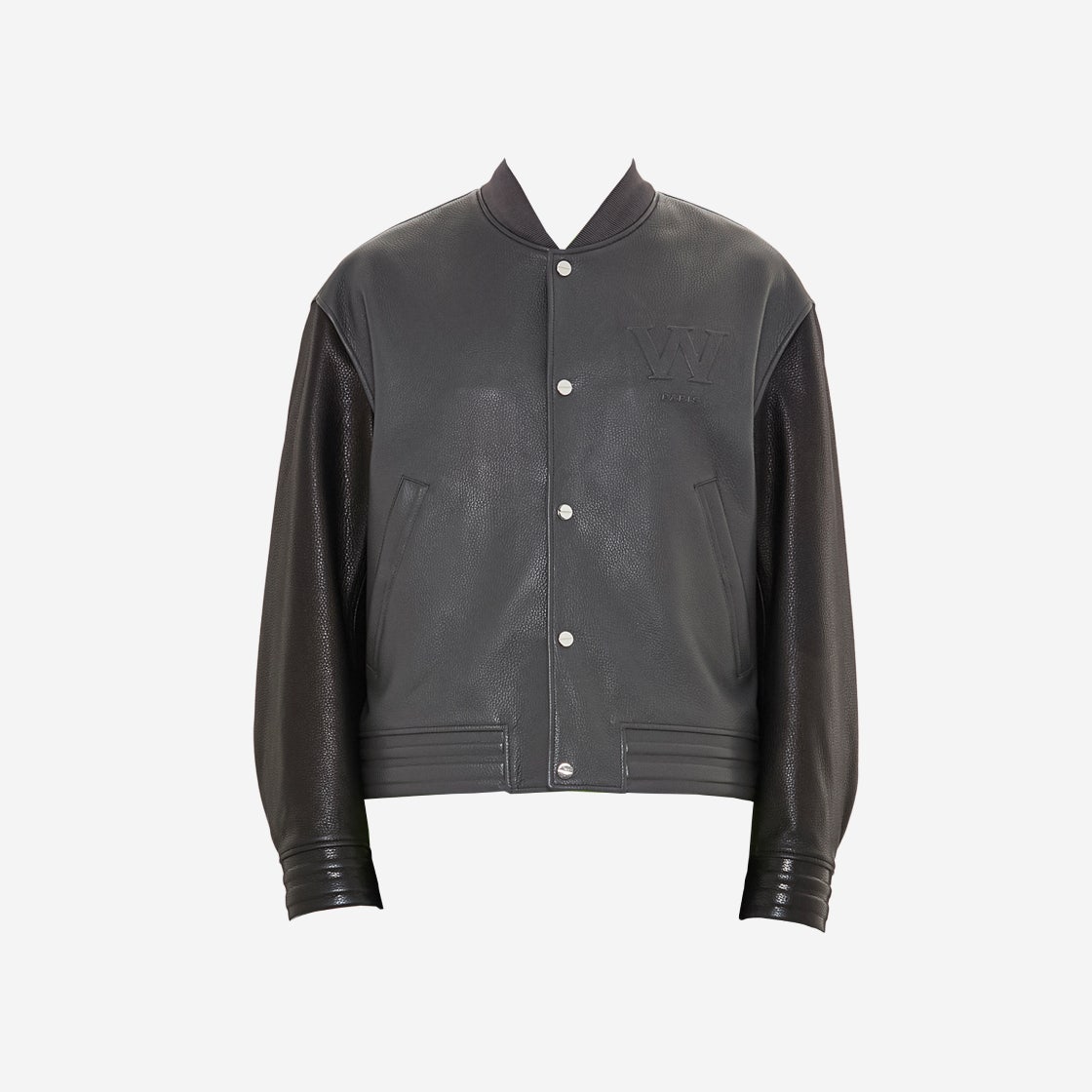 우영미 레더 바시티 자켓 블랙 - 23SS | Wooyoungmi | KREAM