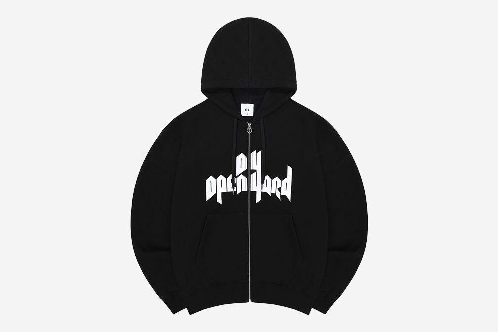 오와이 오픈야드 로고 후드 집업 블랙 | OY | KREAM