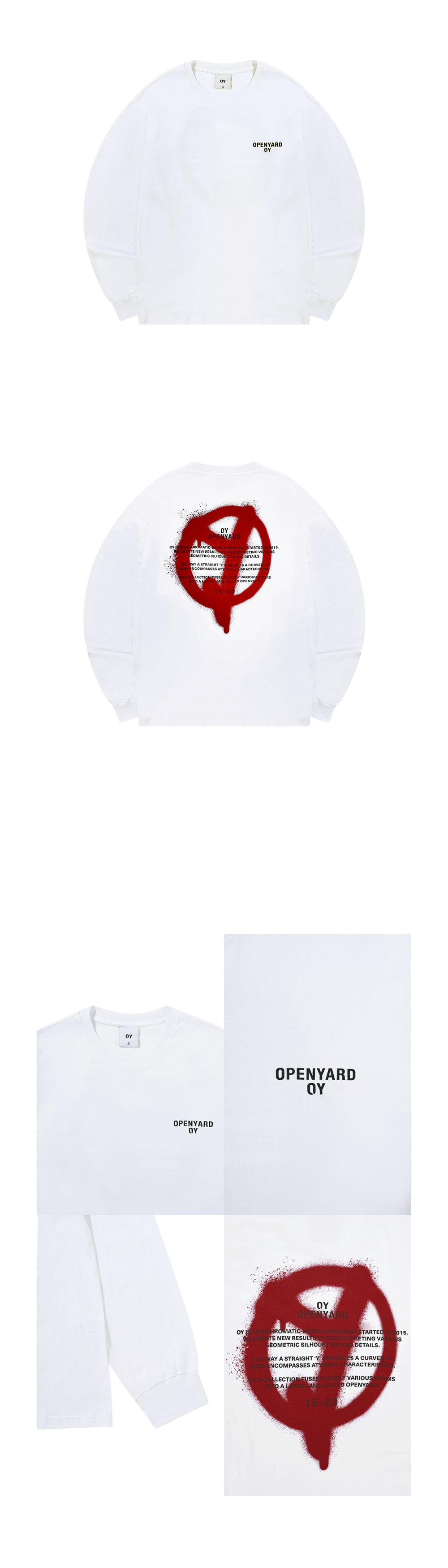 오와이 스프레드 로고 롱슬리브 화이트 | OY | KREAM