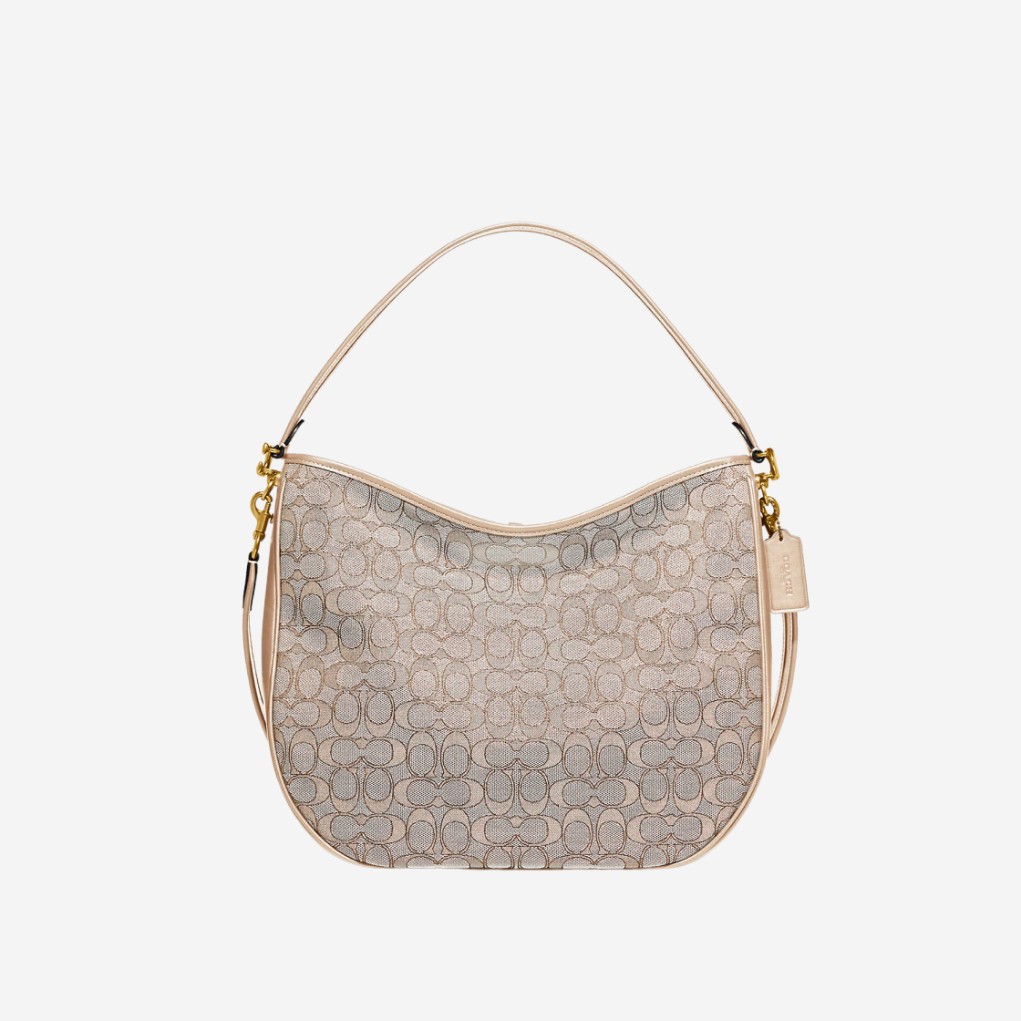 코치 소프트 타비 호보백 시그니쳐 자카드 스톤 아이보리 | Coach | KREAM